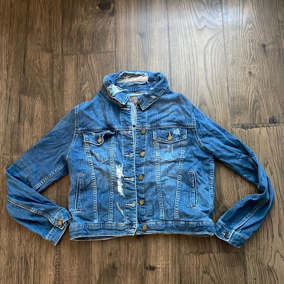 Just USA | Jackets & Coats | Distressed Denim Jacket | Poshmark